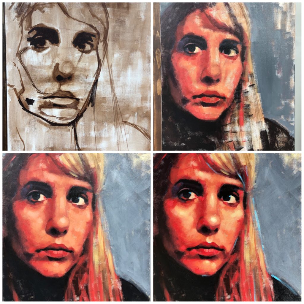 PORTRAIT PROCESS PHOTOS - Kara Bullock Art School