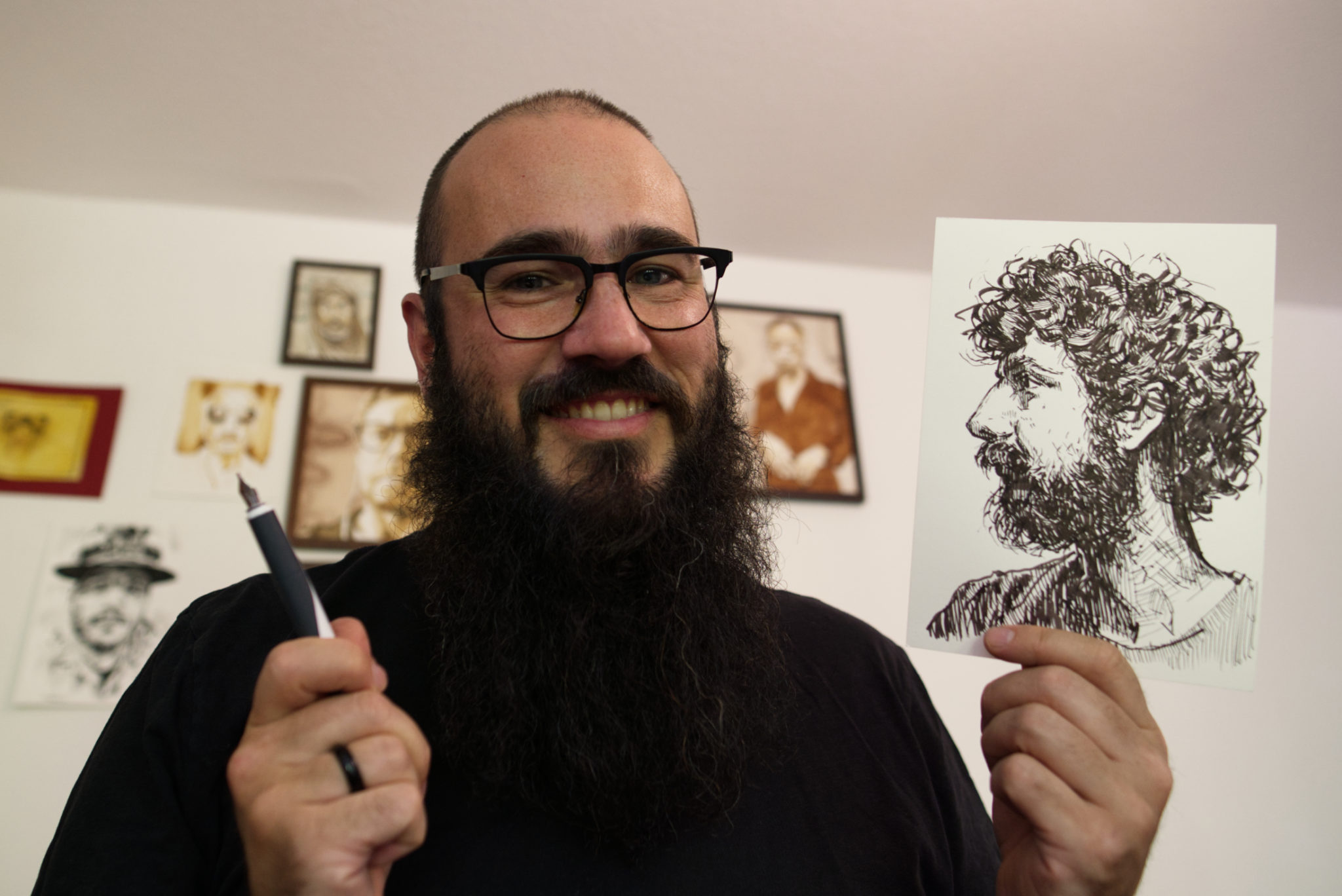 CALLIGRAPHY PEN PORTRAITURE - Kara Bullock Art School